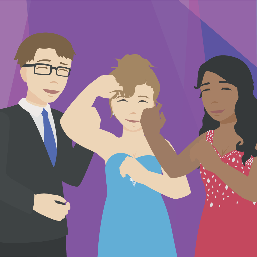 Prom Couple Cartoon